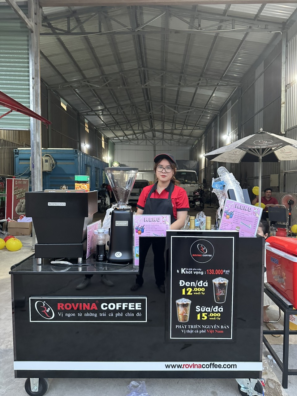 Mô hình xe quầy cà phê Rovina - Gói tiêu chuẩn - Rovina